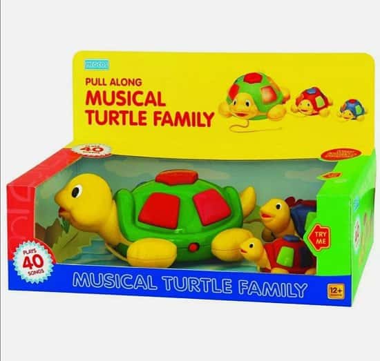 Megcos Musical Turtle Family 3 Pc Childrens Toddlers Toy 40 songs ...
